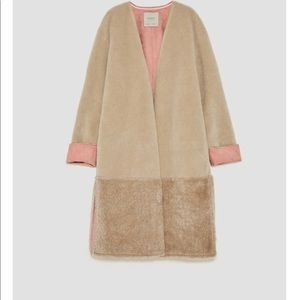 Zara | Jackets & Coats | Zara Faux Shearling Coat | Poshmark